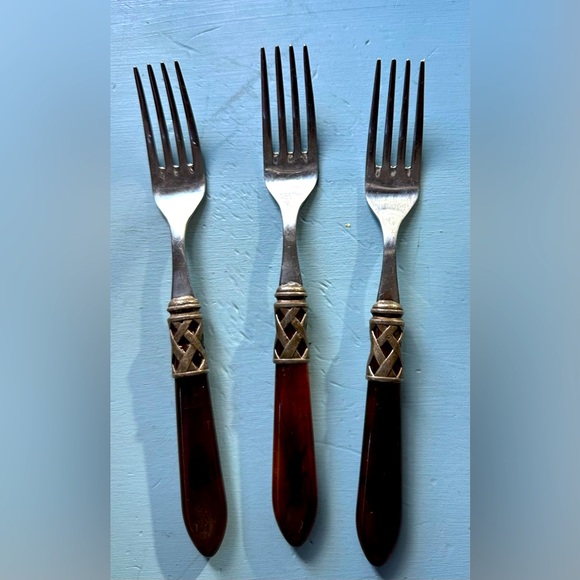 Bugatti | Dining | Bugatti Tortoise Shell Aladdin 3 Dinner Forks ...